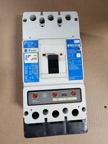 Cutler Hammer DK3400W 3 Pole 400 Amp Type DK Breaker | eBay