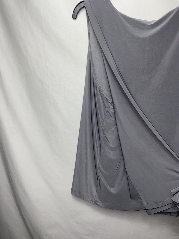 Ellen Tracy Women's Knit Sequin Accent Back Drape Top Size L Gray B15*O ...