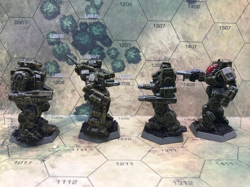 BattleTech Inner Sphere Assault Command Lance (4 Mechs) - Painted ...