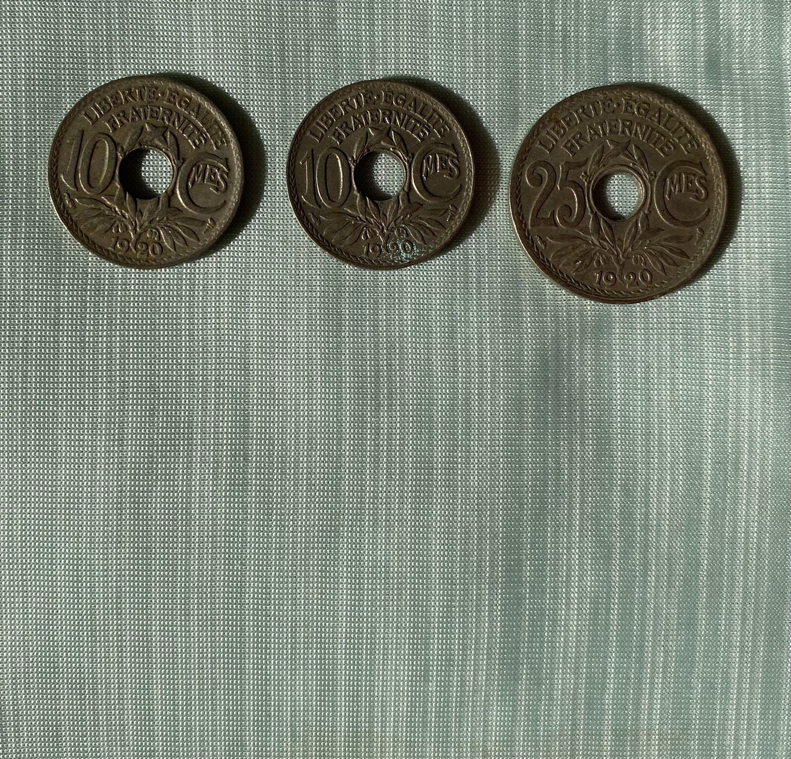 Lot 3 1920 10 25 Cmes Centimes Coin Liberte Egalite Fraternite RF | eBay