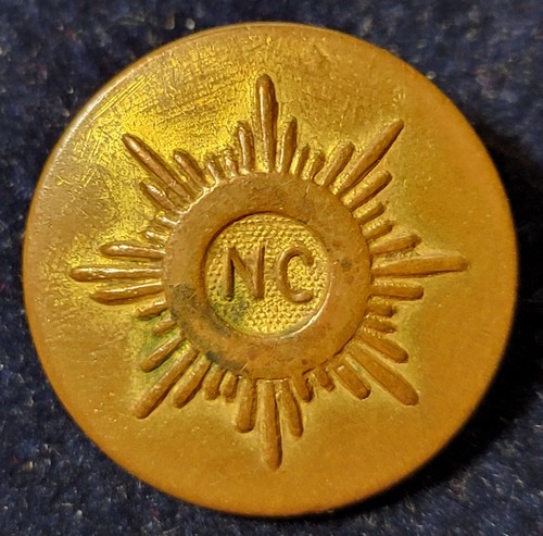 CIVIL WAR ERA CONFEDERATE NORTH CAROLINA LOCAL SUNBURST BUTTON ALBERTS ...