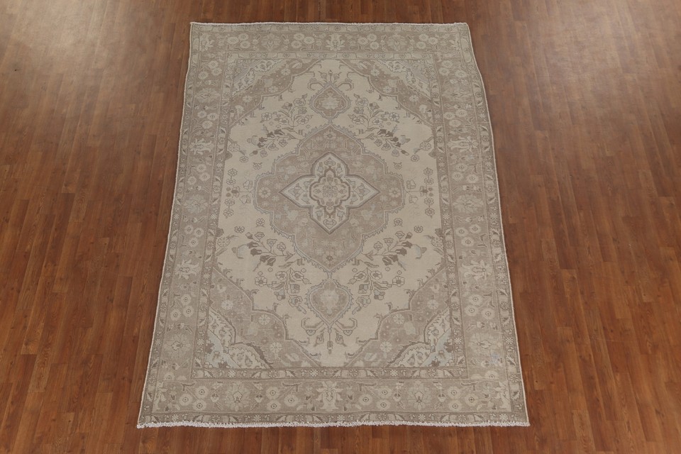 Distressed Wool Traditional Muted Rug 6x9 Handmade Living Room Dining ...