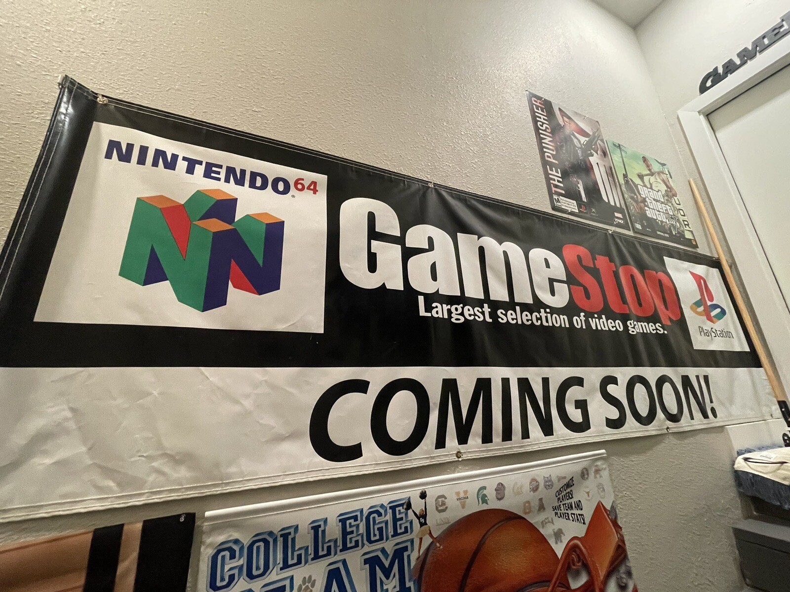 10ft Gamestop banner from 90’s with N64 and PlayStation Logos. Rare | eBay