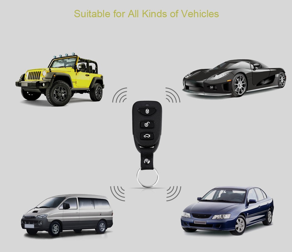 3-button Remote Control Lock Kit Keyless Entry Car Alarm System | eBay