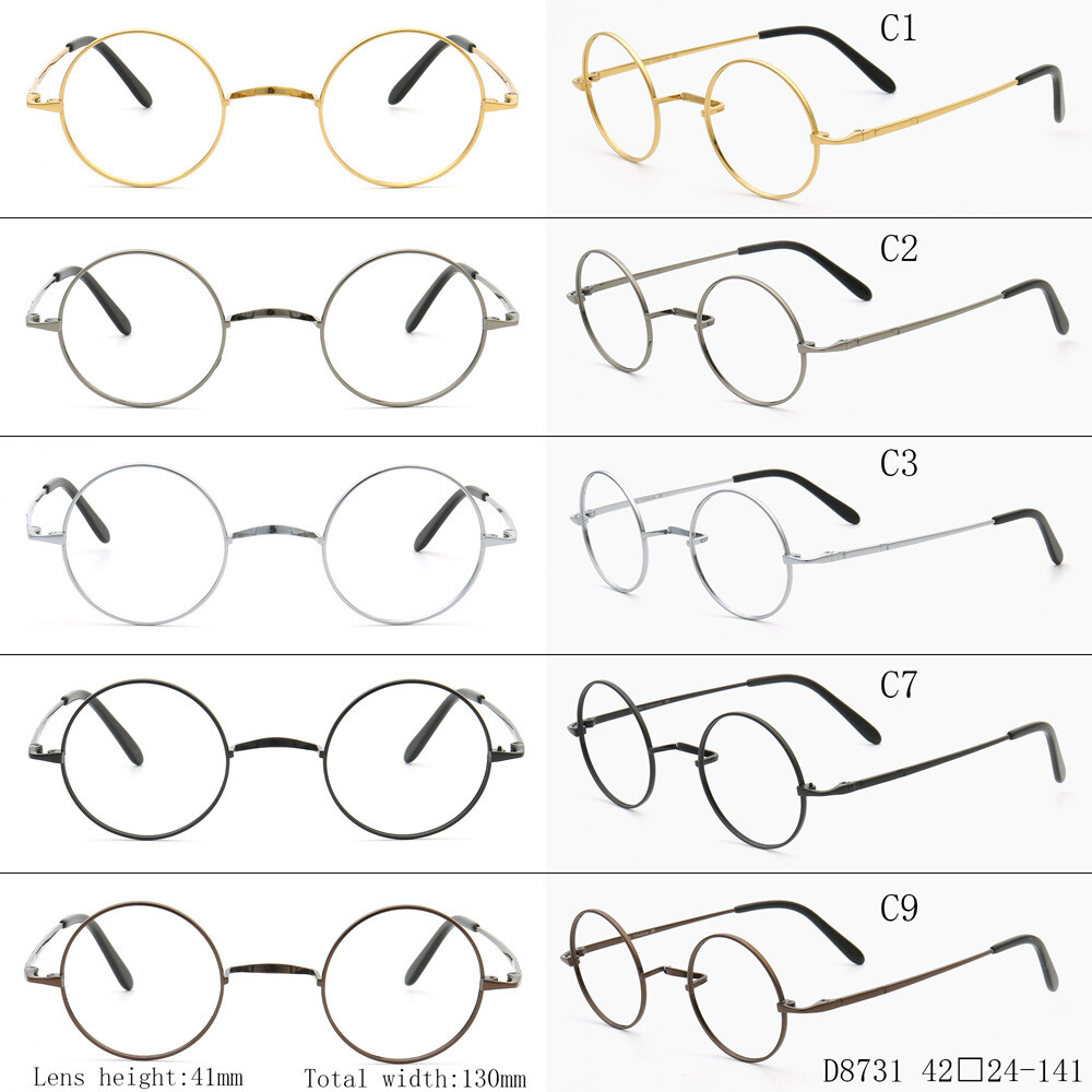 Janpanses Retro Lennon Round Eyeglass Frames Men Women Titanium 42 mm ...