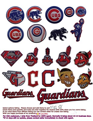 Chicago CUBS-Cleveland Baseball Patches Embriodery From Thai 🛫To🛬USA🚚 ...