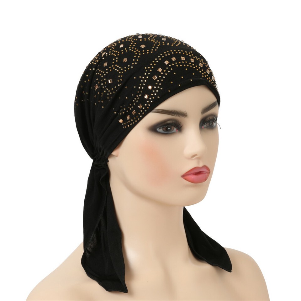 Muslim Women Hats Turban Bonnet Cancer Chemo Caps Indian Beanie Islamic ...