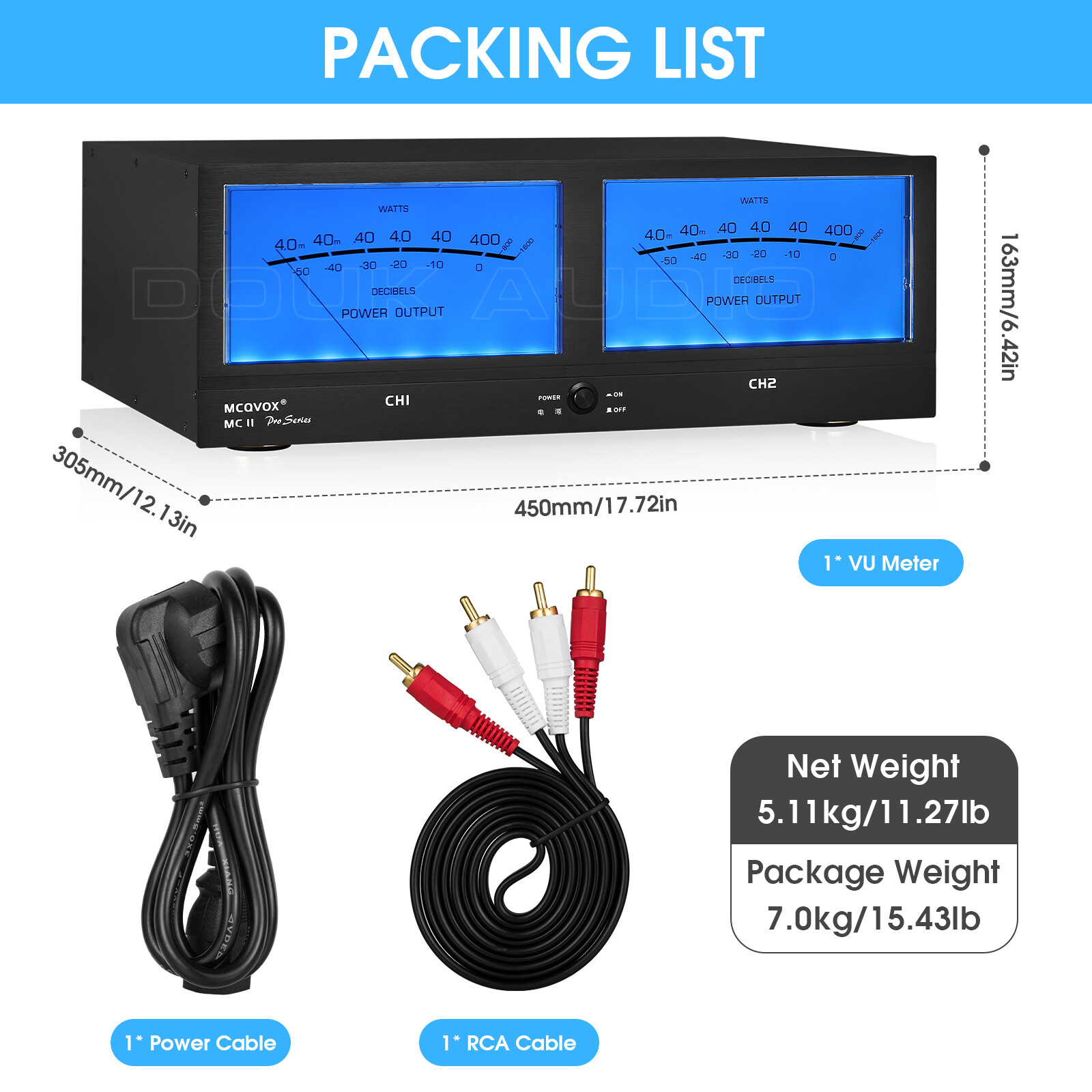 Dual Analog VU Meter DB Panel MIC/LINE Sound Level Indicator Audio ...