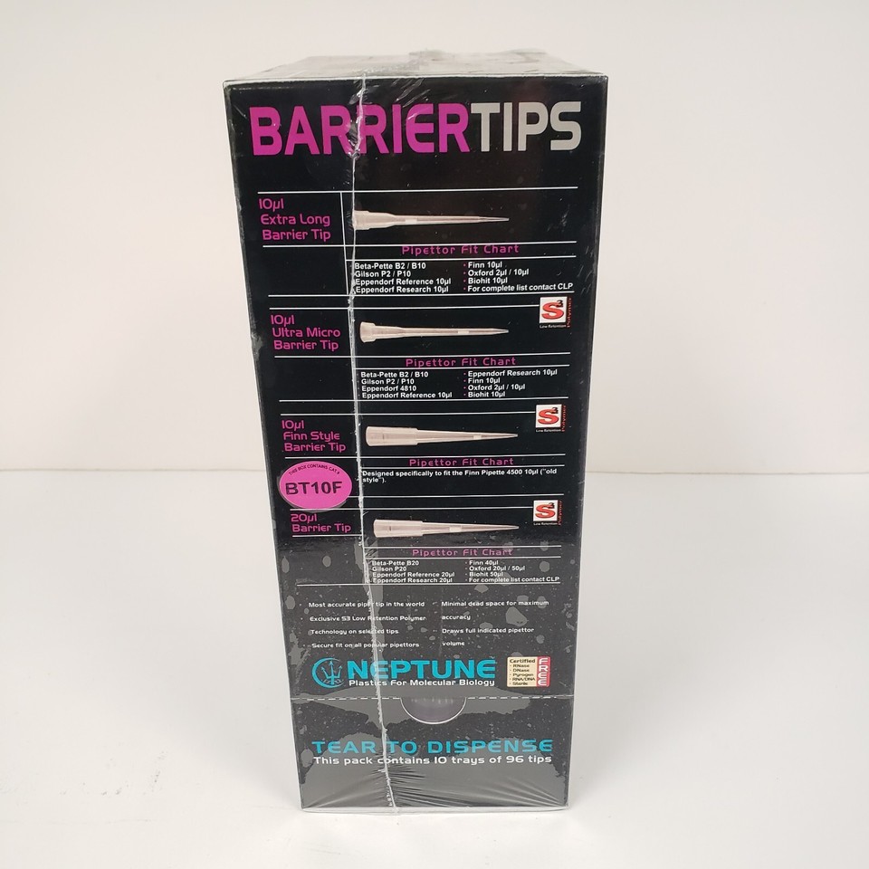 Neptune BT10F Barrier Pipette Tips, volume 10 µL, Pack of 960 | eBay
