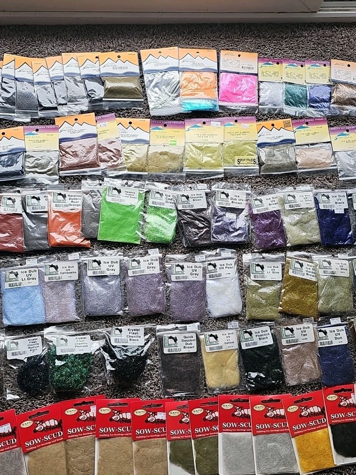 DUBBING 187 PACK MEGA LOT 1 FLY TYING MATERIAL FLY FISHING Orvis ...