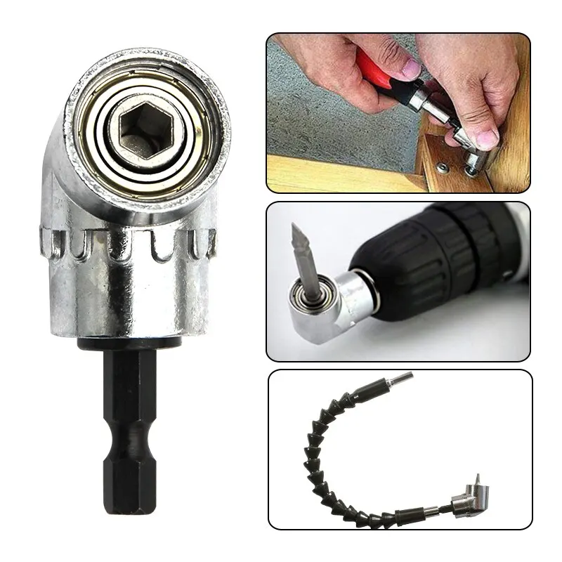 105° Right Angle Drill Screwdriver Bit Joint Extension Socket Tool ...