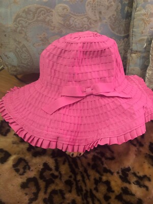 Charter Club Hpt Pink Floppy Boat Summer Beach Pool Vacatiom Hat Bow | eBay