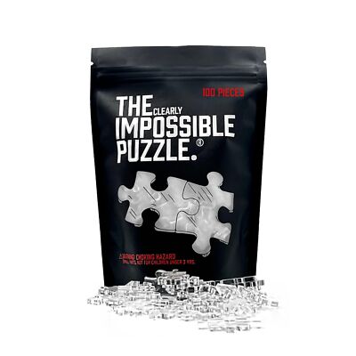 The Clearly Impossible Puzzle ® 100 Pieces - Clear Difficult Jigsaw ...