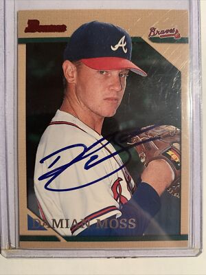 Damian Moss Auto Signed IP 1996 Bowman Atlanta Braves | eBay