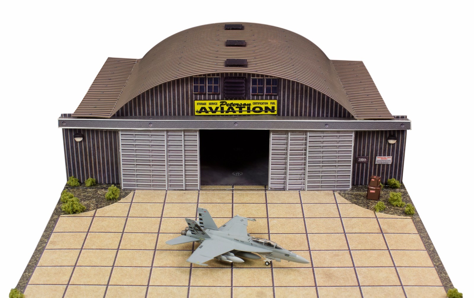 1/87, 1/200, HO Scale Aircraft Hanger & HO Aircraft Model Display ...