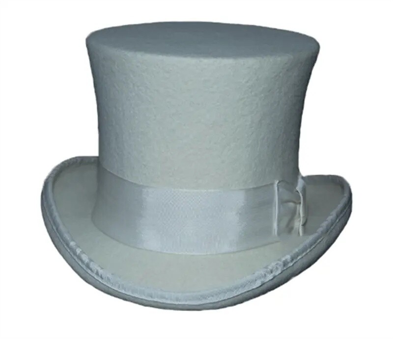 Top Hat Magic Performing Cap Wool Mad Hatter Tall Hat Vintage Height ...