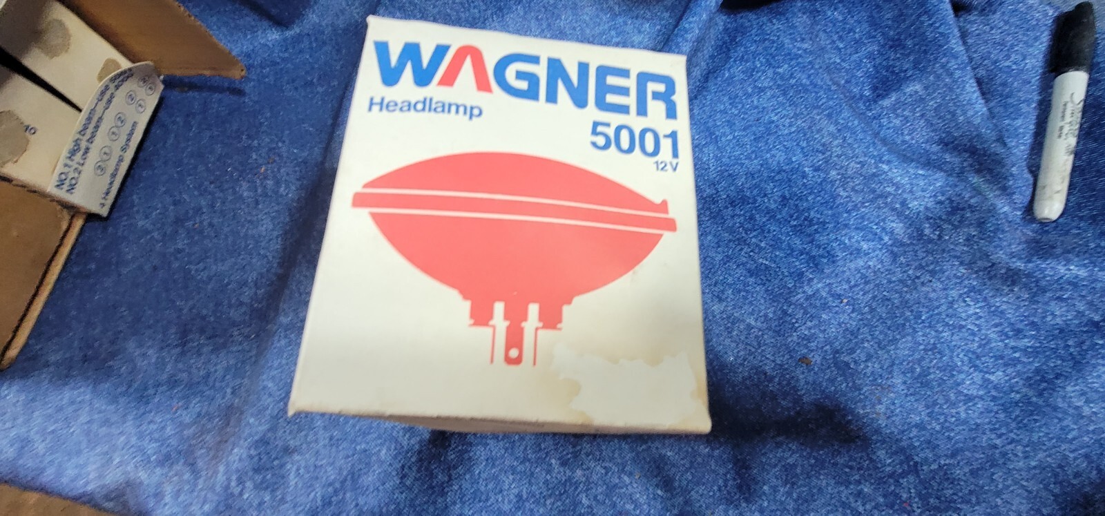 New Sealed Beam Round High Beam Vintage Wagner 5001 Headlamp/Headlight ...