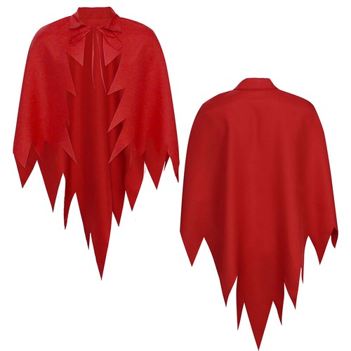 Womens Mens Cloak Turn-Down Collar Top Stage Performance Cape Gothic ...