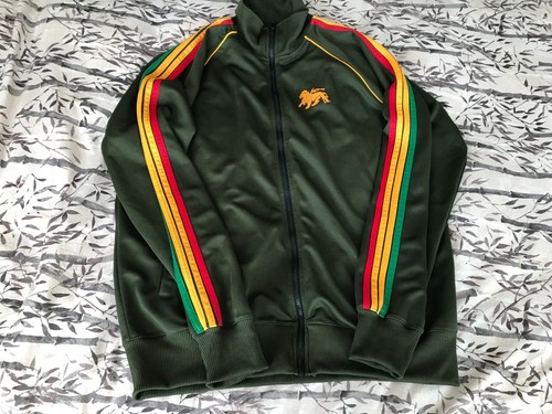 THE LION OF JUDAH Track Jacket Rasta Stripes Full Zip XL,TRENDY WORLD ...