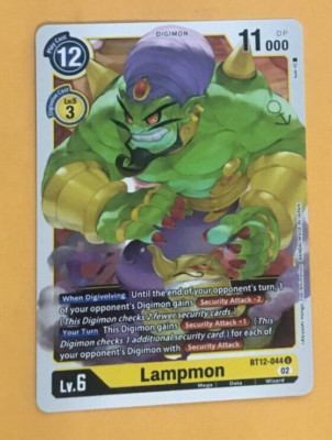 Lampmon BT12-044 U Digimon CCG | Across Time Near Mint English | eBay