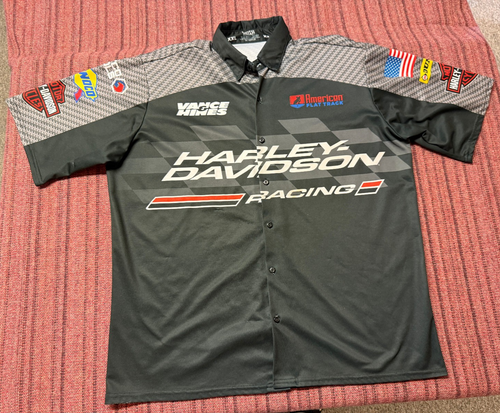 MENS RACE USED AMERICAN FLAT TRACK HARLEY DAVIDSON RACING PIT CREW ...