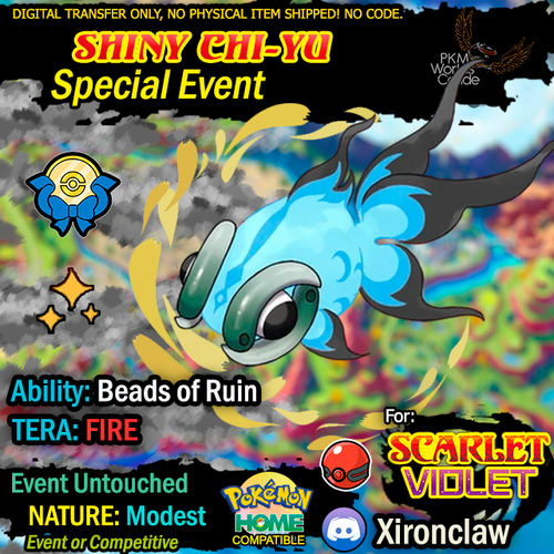 Shiny Chi-Yu Event 🔥 | Untouched & Competitive Build | Pokémon Scarlet ...