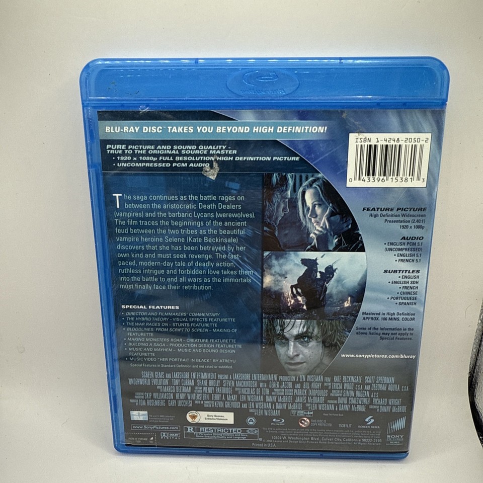 Underworld: Evolution (Blu-ray, 2006) Kate Beckinsale - Scott Speedman 43396153813| eBay