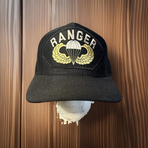 Eagle Crest Hat Men’s Black US Army Ranger Jump Wing Embroidered Logo ...