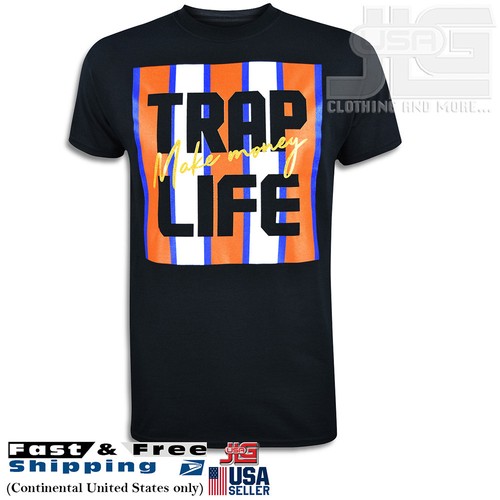 Trap Life make Money Graphic Screen Printed T-Shirt Hip Hop NEW 8042 | eBay