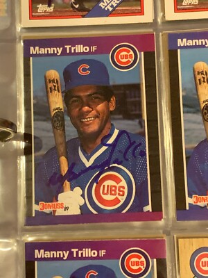 MANNY TRILLO AUTOGRAPHED SIGNED 1989 DONRUSS CARD CHICAGO CUBS COA | eBay