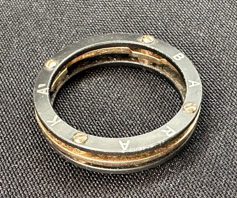 Baraka 18k Two-Tone Ring Rose Gold & Steel Size 11 - Comes with Gift ...