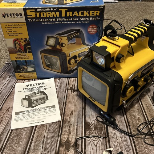 Vintage Vector Storm Tracker TV Weather Alert AM/FM Radio VEC135 | eBay