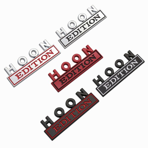 Hoon Edition Emblems Badge Trunk Back Decal Car Sticker（2PC black white ...