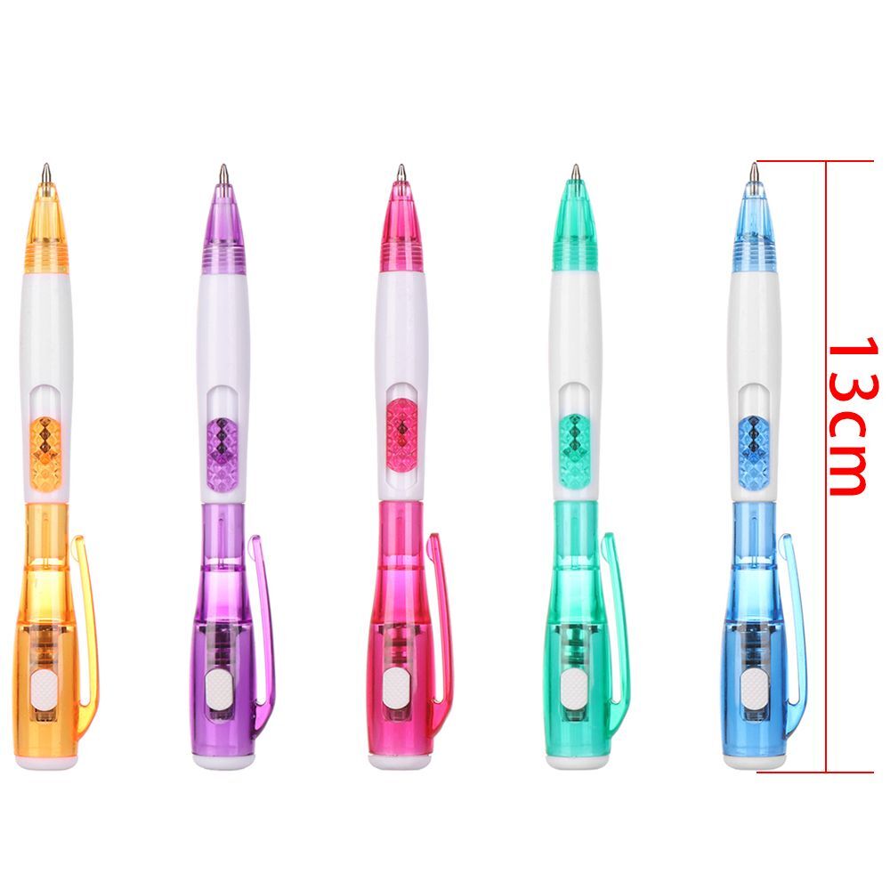 Multi-function With Light Flashlight Pen Ball Pens LED Light Ballpoint Pen | eBay