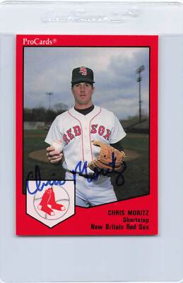 1989 New Britain Red Sox ProCards #603 Chris Moritz Signed Auto *J6244 ...
