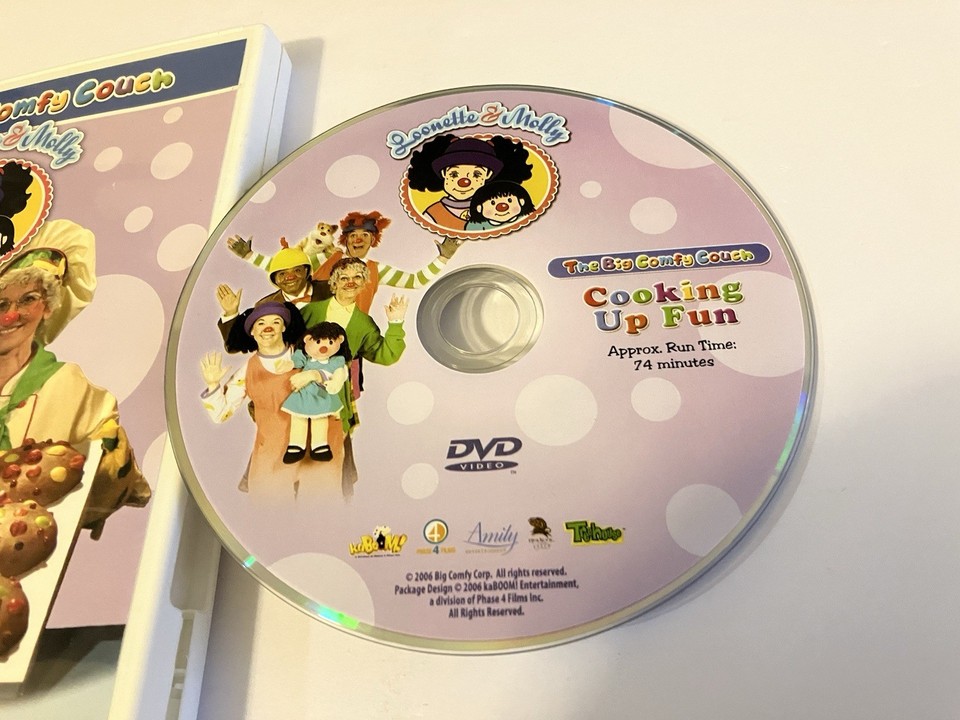THE BIG COMFY COUCH COOKING UP FUN DVD 2006 LOONETTE MOLLY CABBAGE CLUB ...