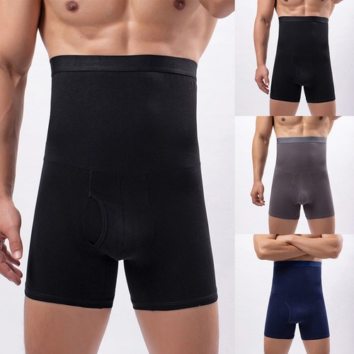 Men's Slimming Boxer Briefs with High Waist and Tummy Control Features ...