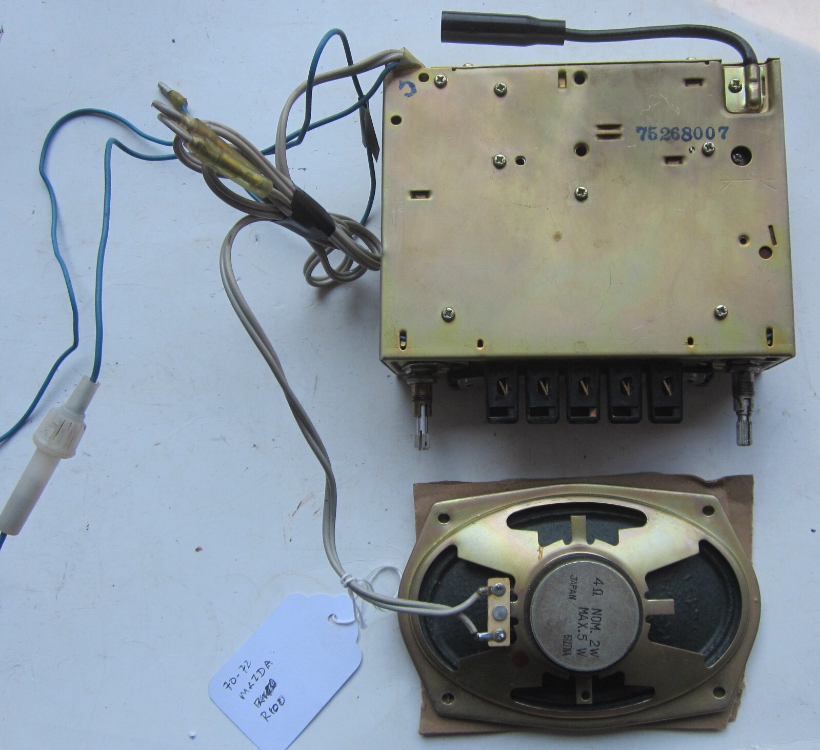 1970 1972 Mazda R100? Mitsubishi AR-680 AM Radio Tested w/ Speaker Orig ...