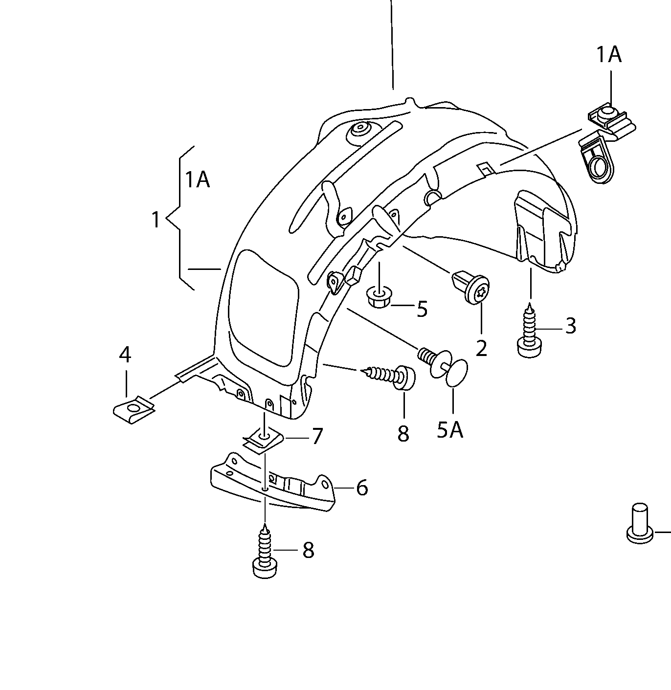 Audi Q7 07 - 09 OEM Fender Liner Splash Guard 4L0809961C Front Left ...
