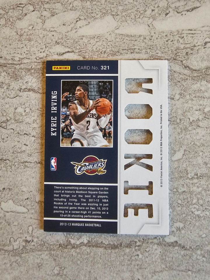 2012-13 Panini Marquee Kyrie Irving Die-Cut Rookie #321 Dallas ...