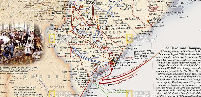 American Revolution War Map