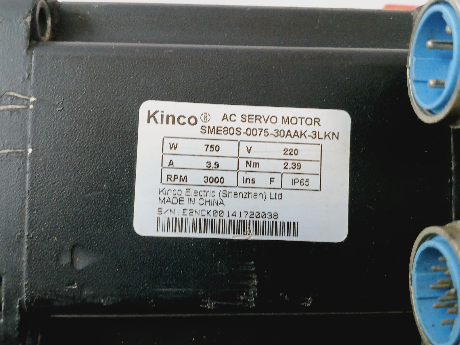 Kinco SME80S-0075-30AAK-3LKN Servo Motor 750W 220V | eBay