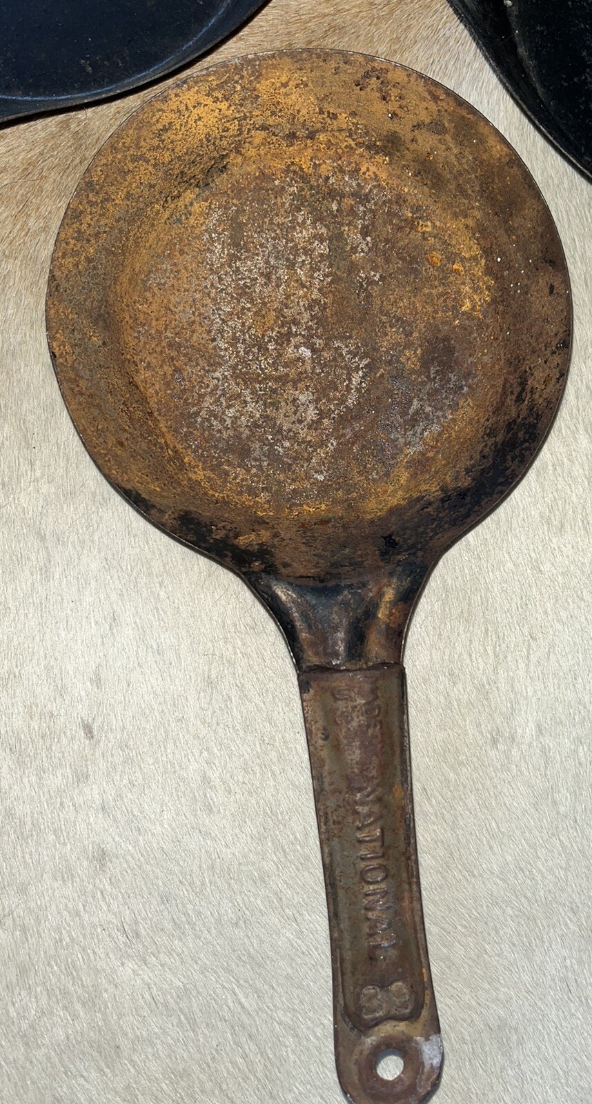 Lot of 3 NATIONAL 6", 8", 10" Cold Handle Cowboy Metal Frying Pans ...