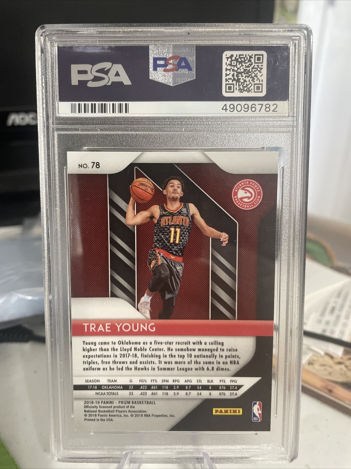 2018 Panini Prizm Base Trae Young #78 PSA 9 MINT RC Atlanta Hawks | eBay