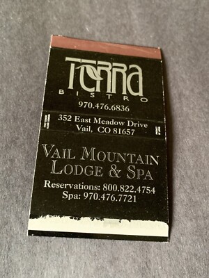 Vintage Colorado Matchbook: “Terra Bistro” Vail, CO | eBay