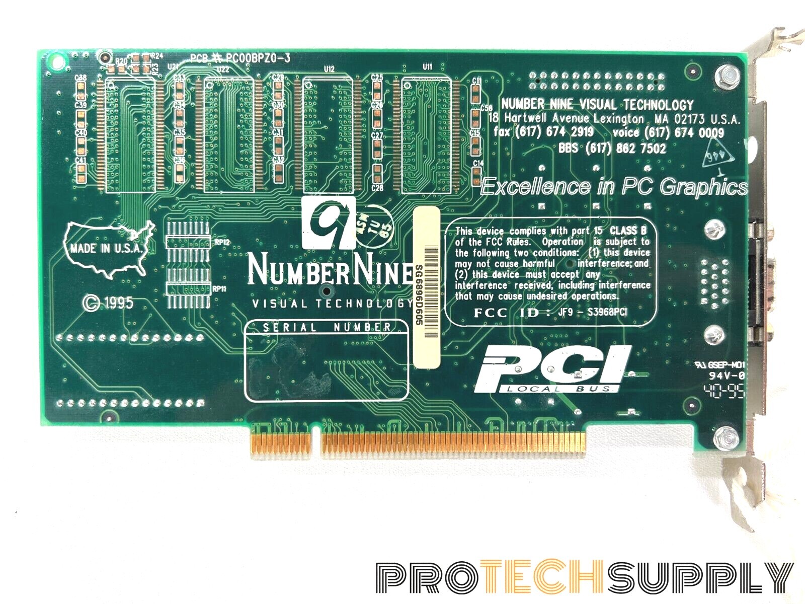 Number Nine 9FX Motion 771 S3 Vision 968 PC00BPZ0-3 Video Card GPU w ...