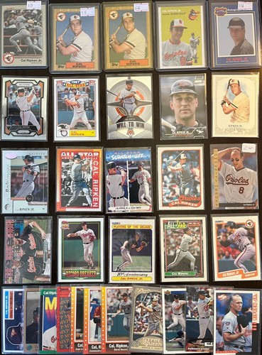 🧢 Cal Ripken Jr. Baseball Card Lot – 30 Cards – Vintage Topps, Inserts ...