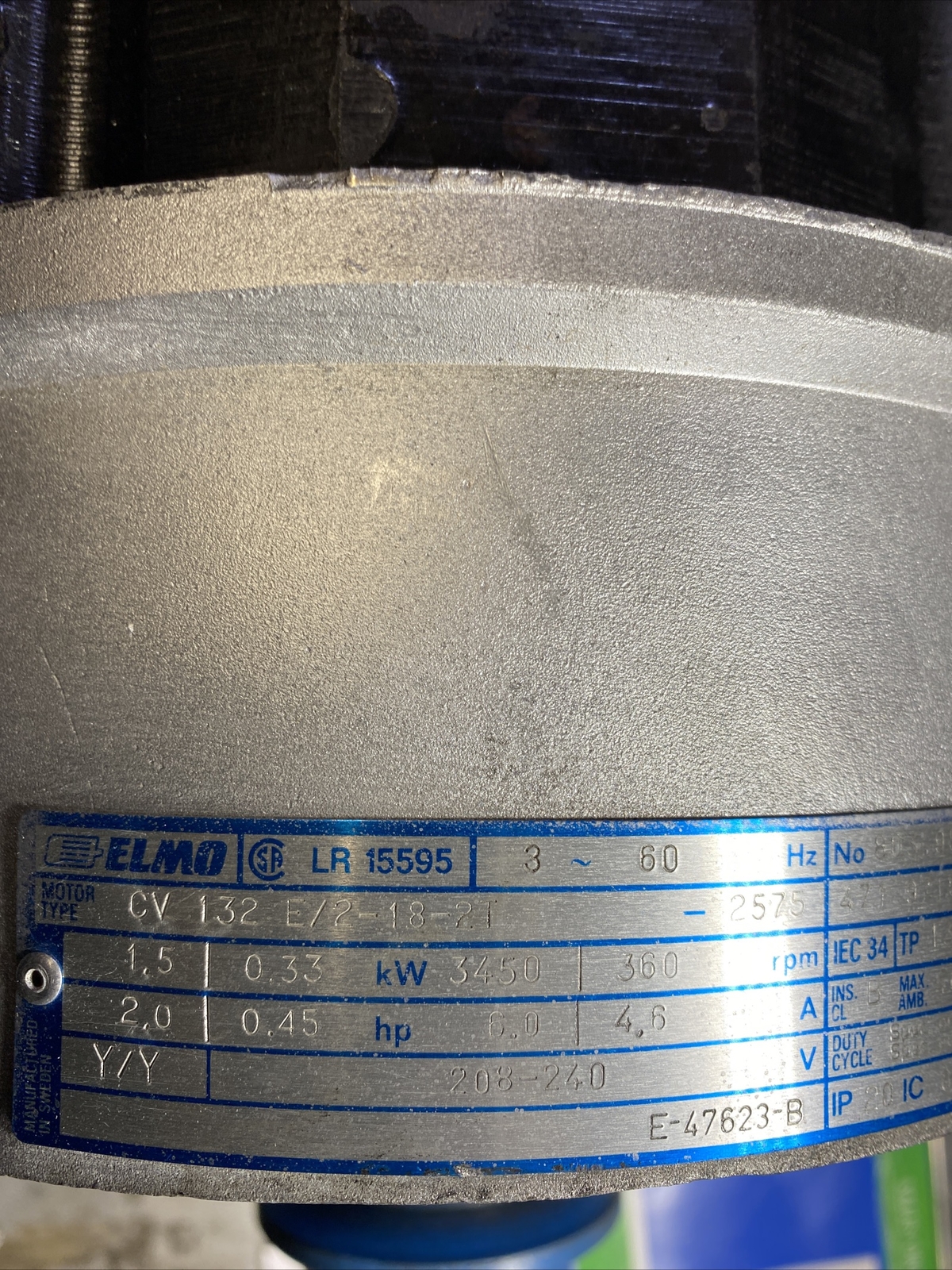 Wascomat Washer W184 50 Pound Motor 220v 3 Phase New Bearings , Elmo ...