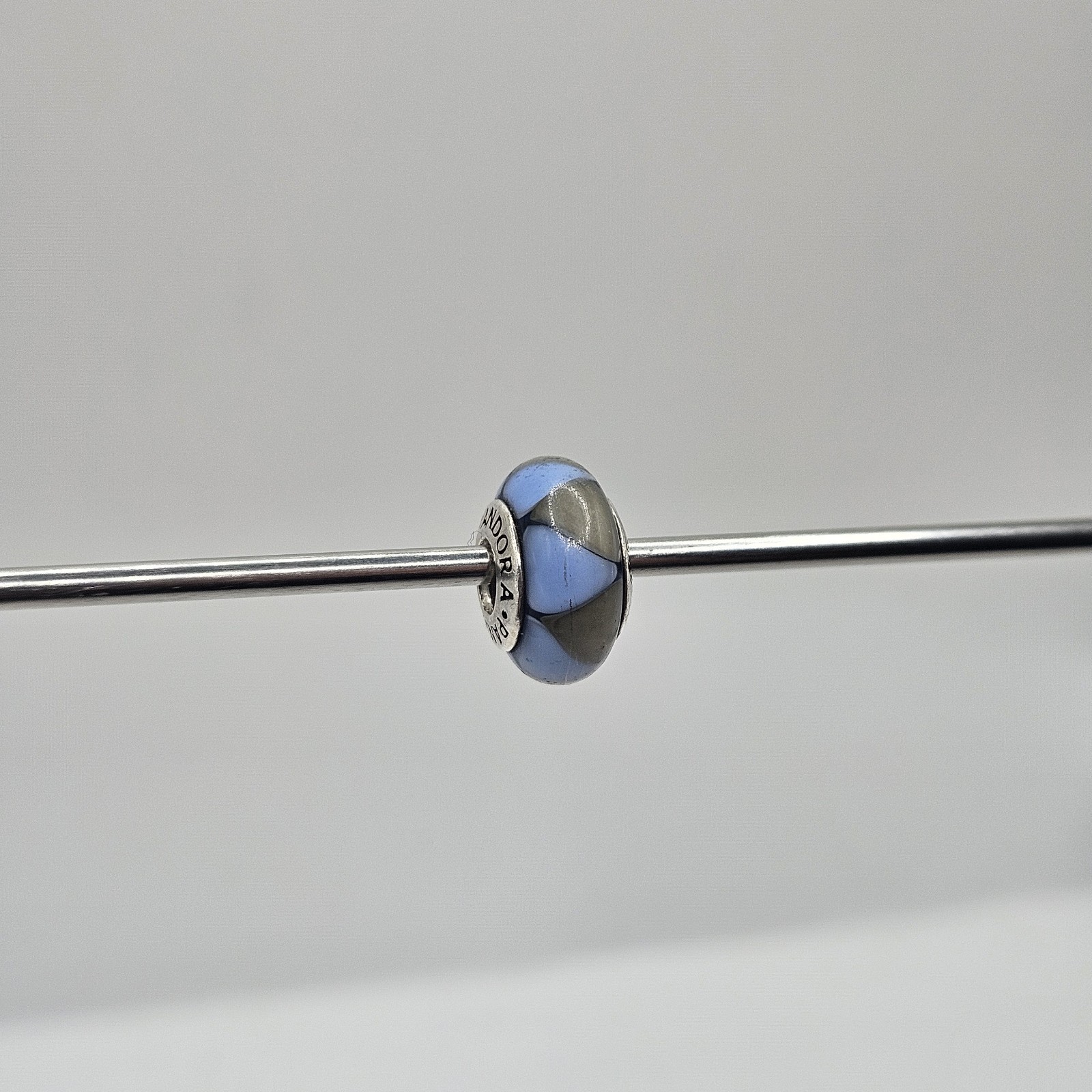 Genuine Pandora Blue Captivating Triangles Murano Cha… - Gem