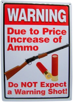 A&M Group Don't Expect a Warning Shot Funny Decorative Tin Sign, 16 1/2 ...